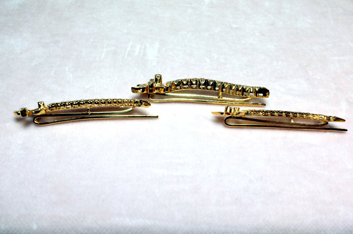 Antique Diamond Hair Clip Chinese 20k | Gem Gardener