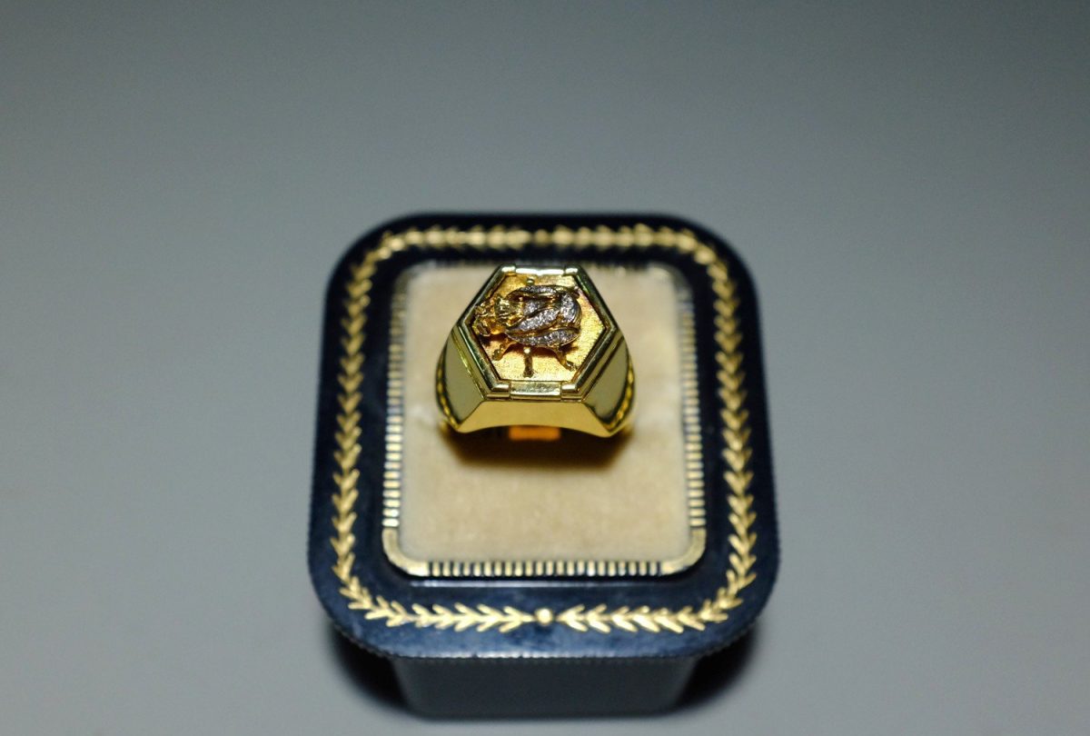 18k Bee Poison Ring Men Signet | Gem Gardener