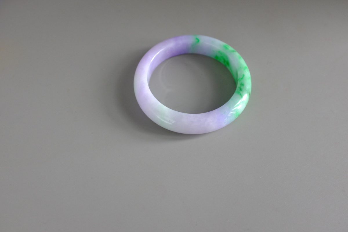 58mm Jade Bangle Lavender Jade Bangle Bi Color | Gem Gardener