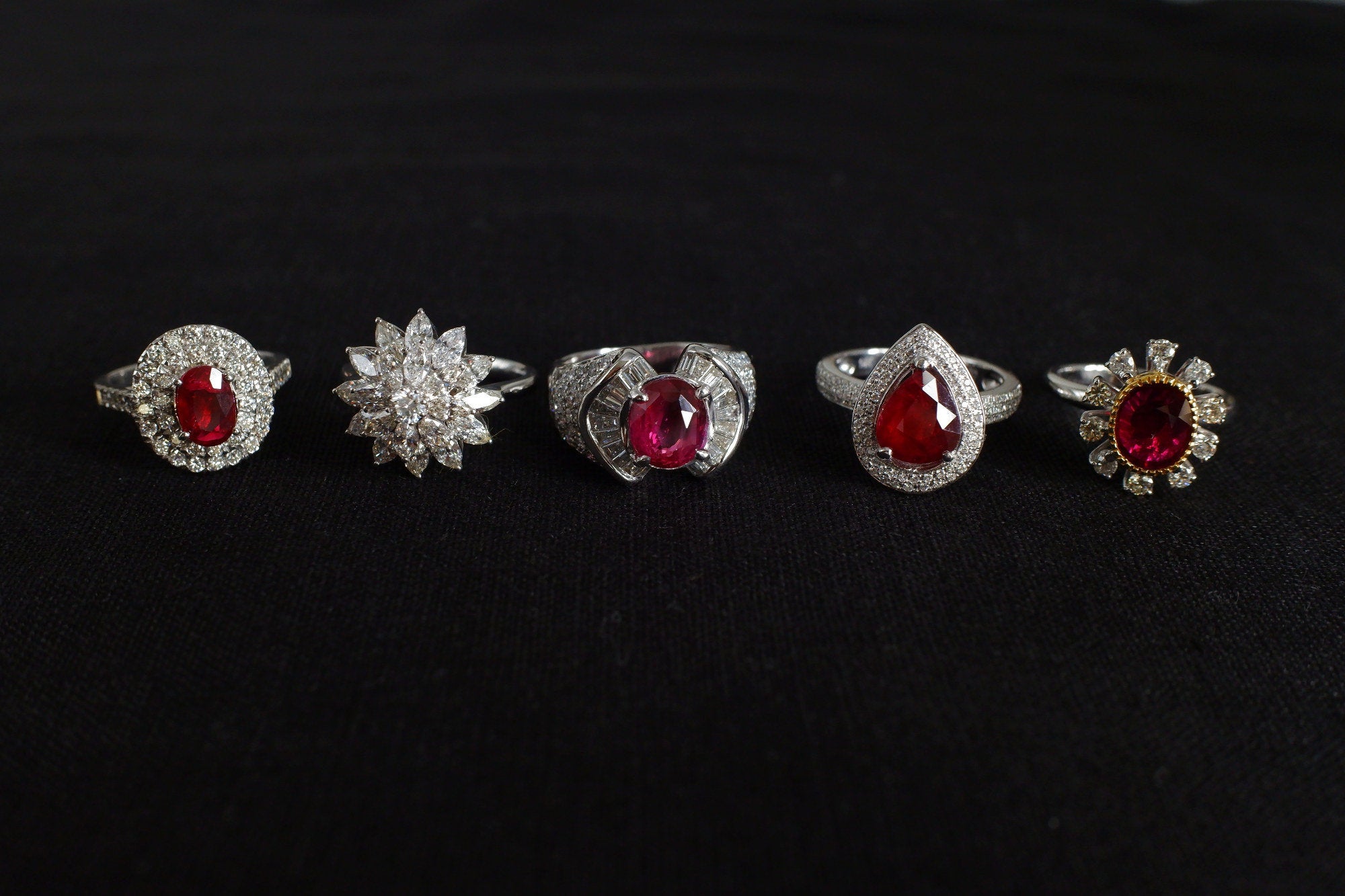 2ct Unheated Vintage Ruby Flower Ring 18k | Gem Gardener