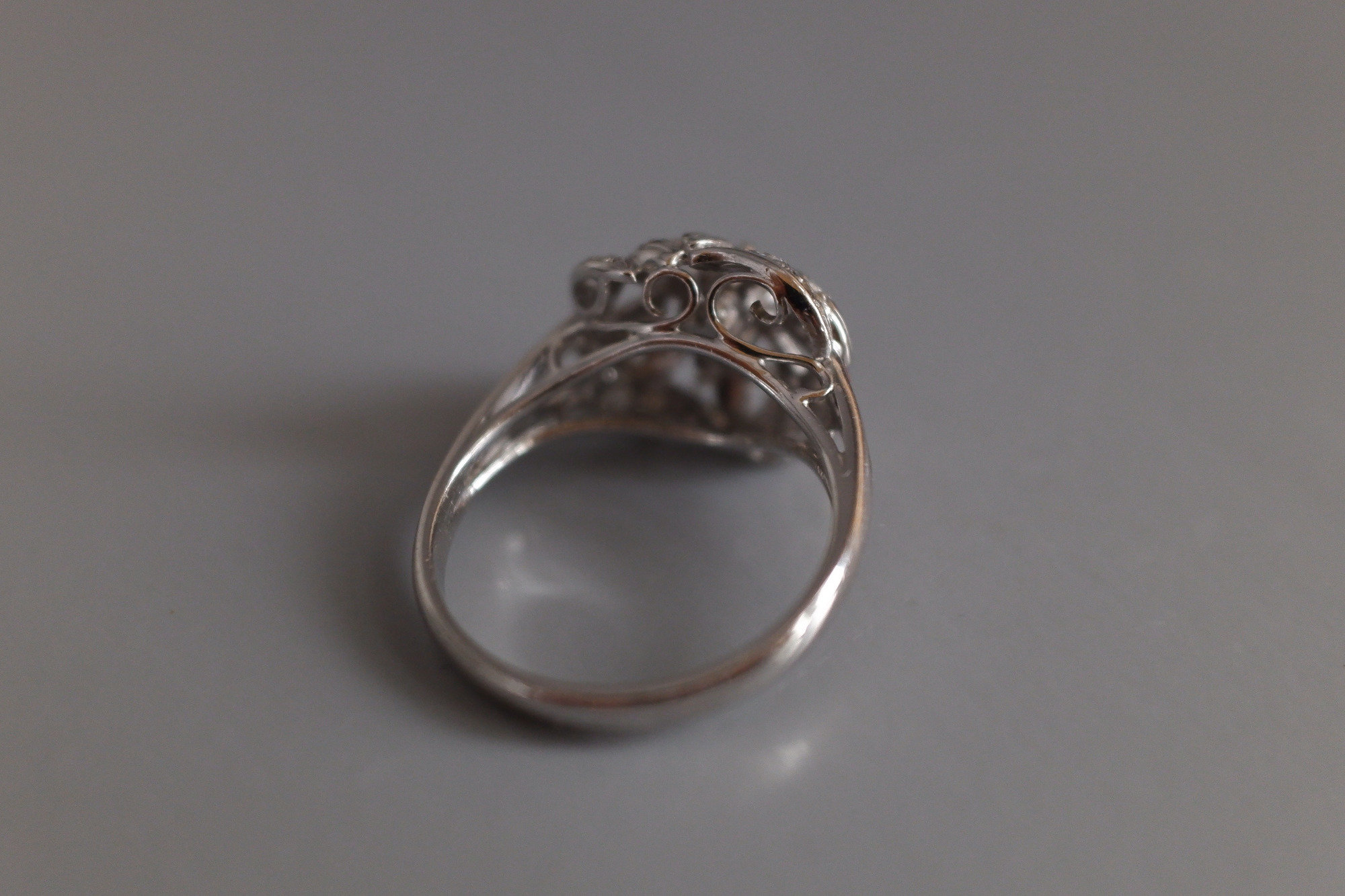 Antique Chinese Diamond Ring Art Nouveau 18k | Gem Gardener