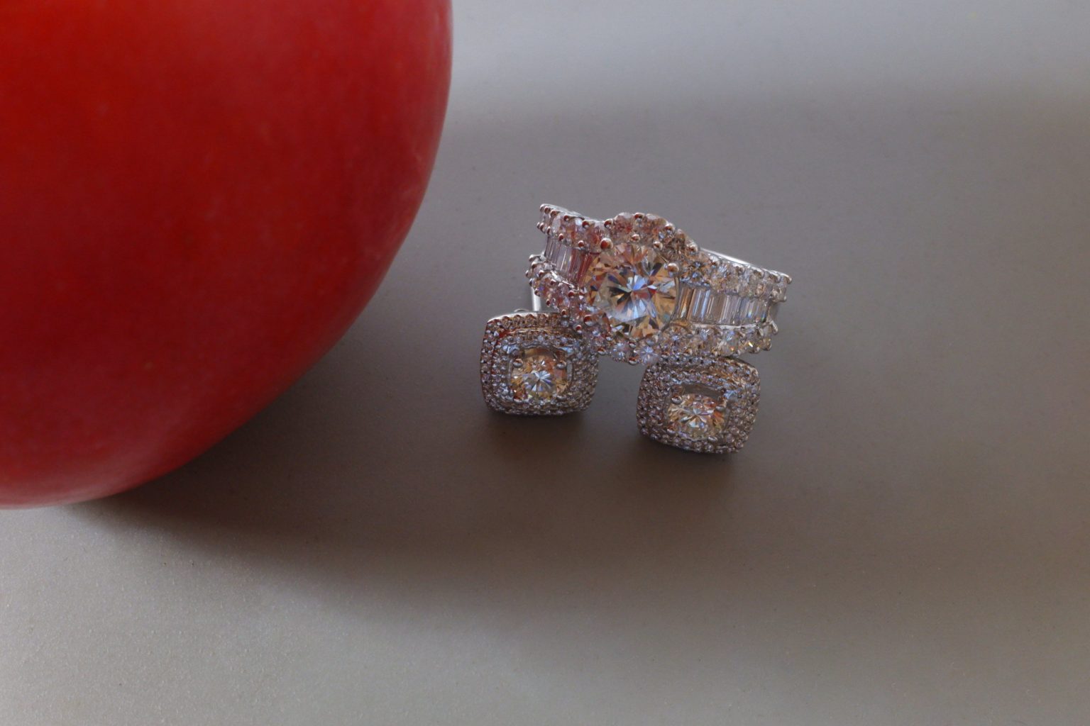 Square Diamond Cluster Stud Earrings 18k | Gem Gardener