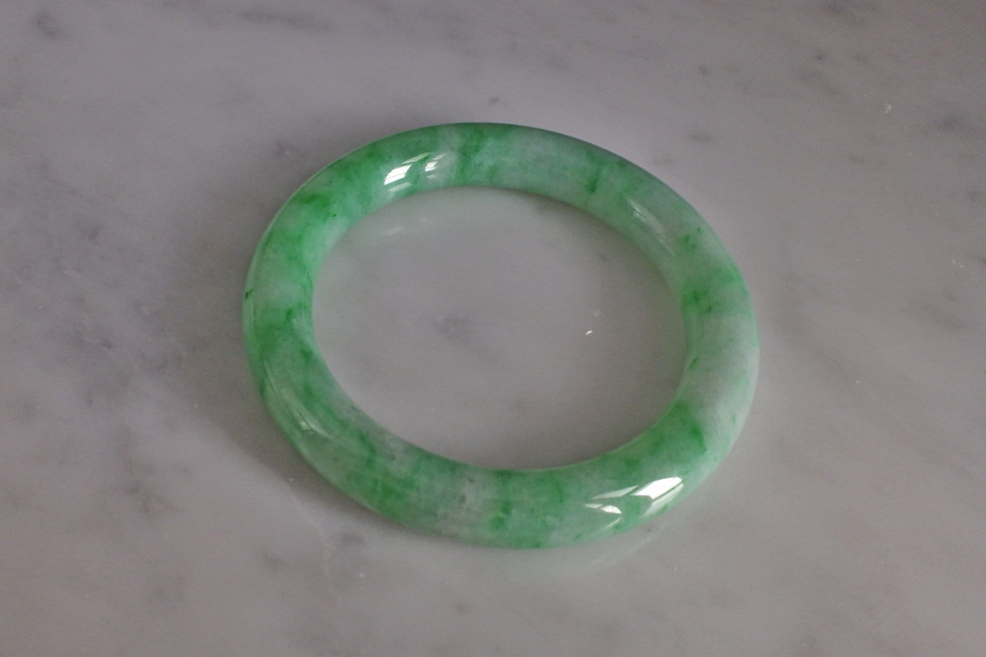 55mm Jadeite Bangle Burmese Jade Bangle | Gem Gardener
