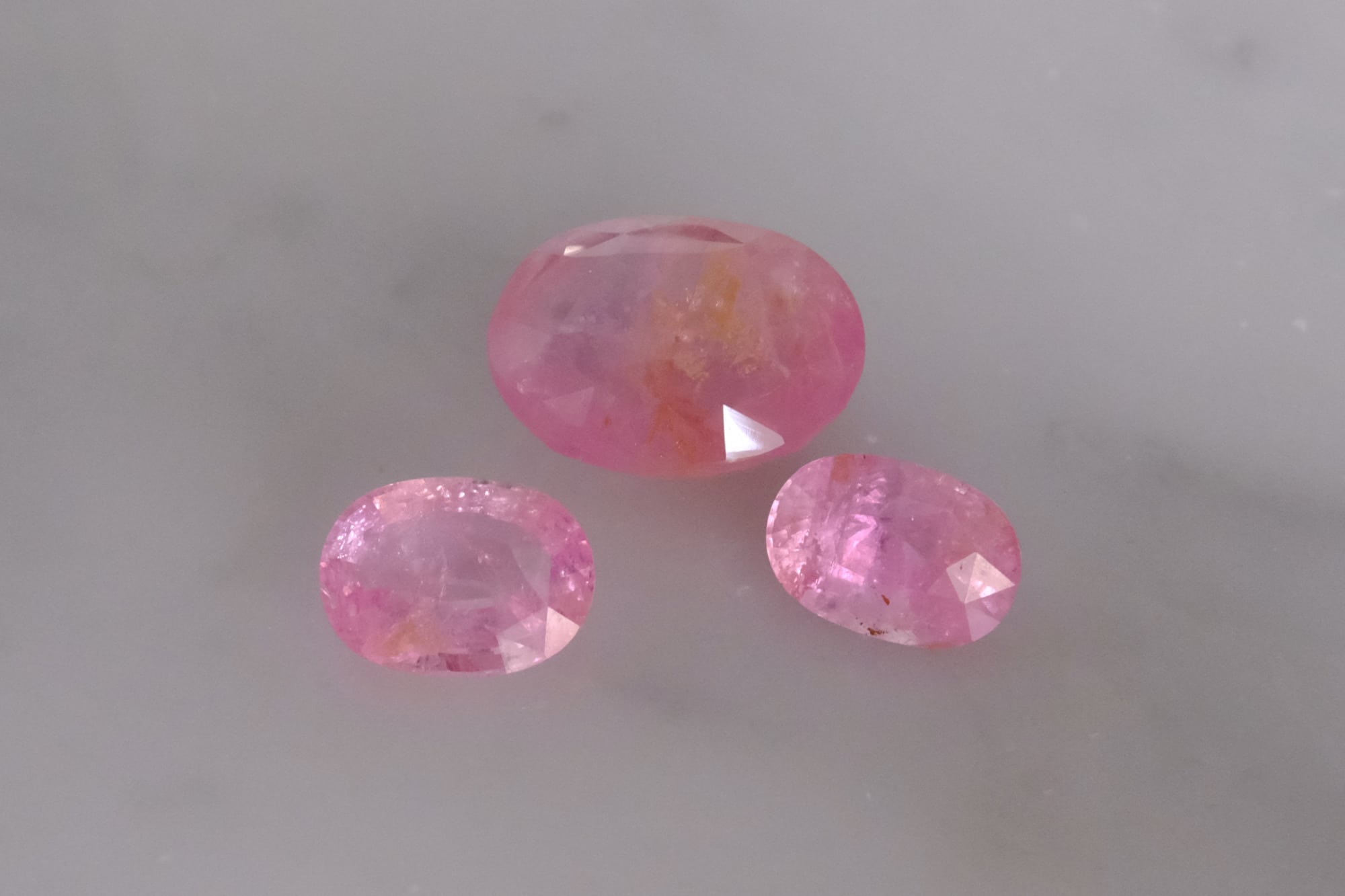 23ct Light Peach Pink Unheated Burma Sapphire Gem | Gem Gardener
