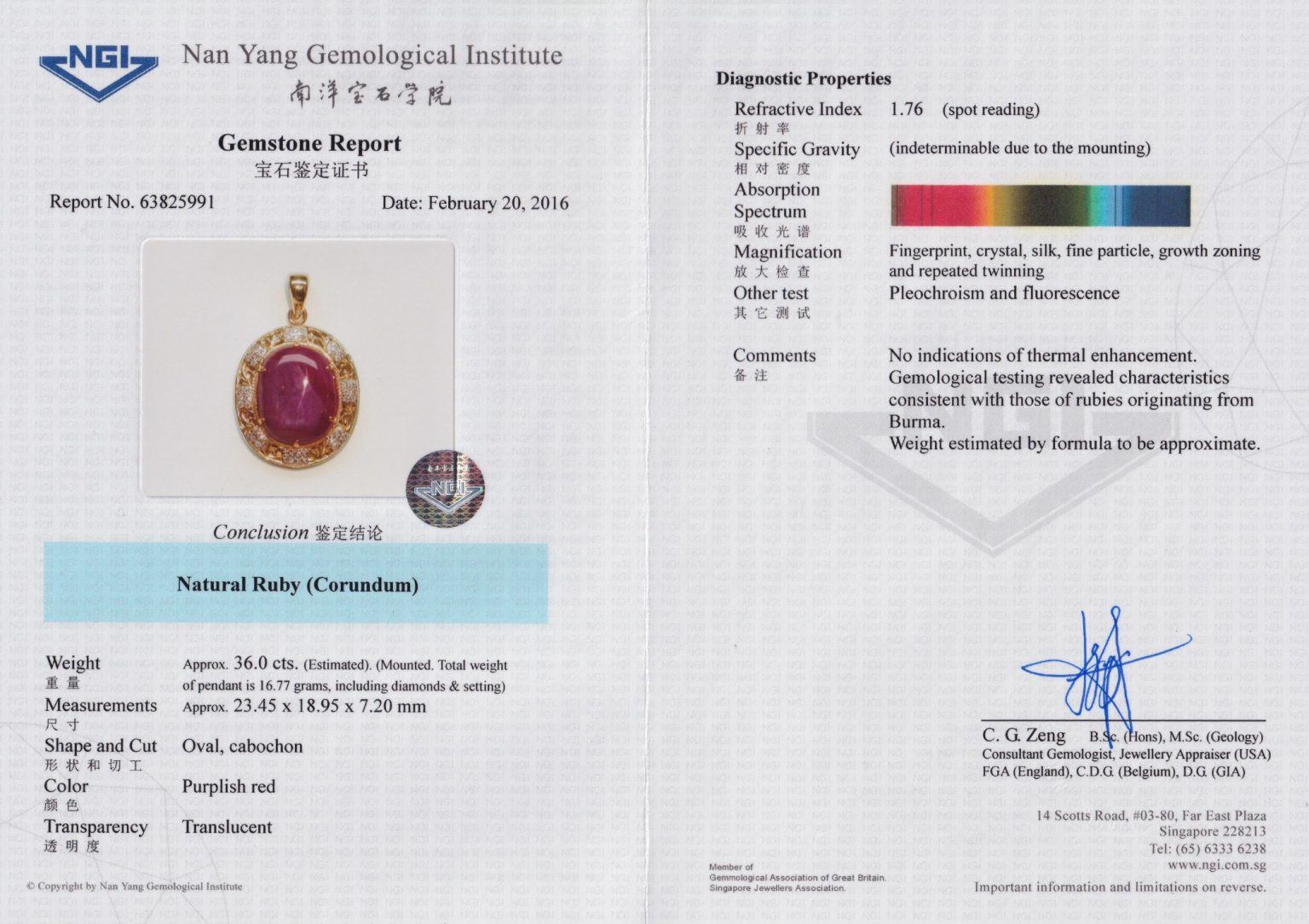 Antique Burmese Big Ruby Pendant 18k | Gem Gardener