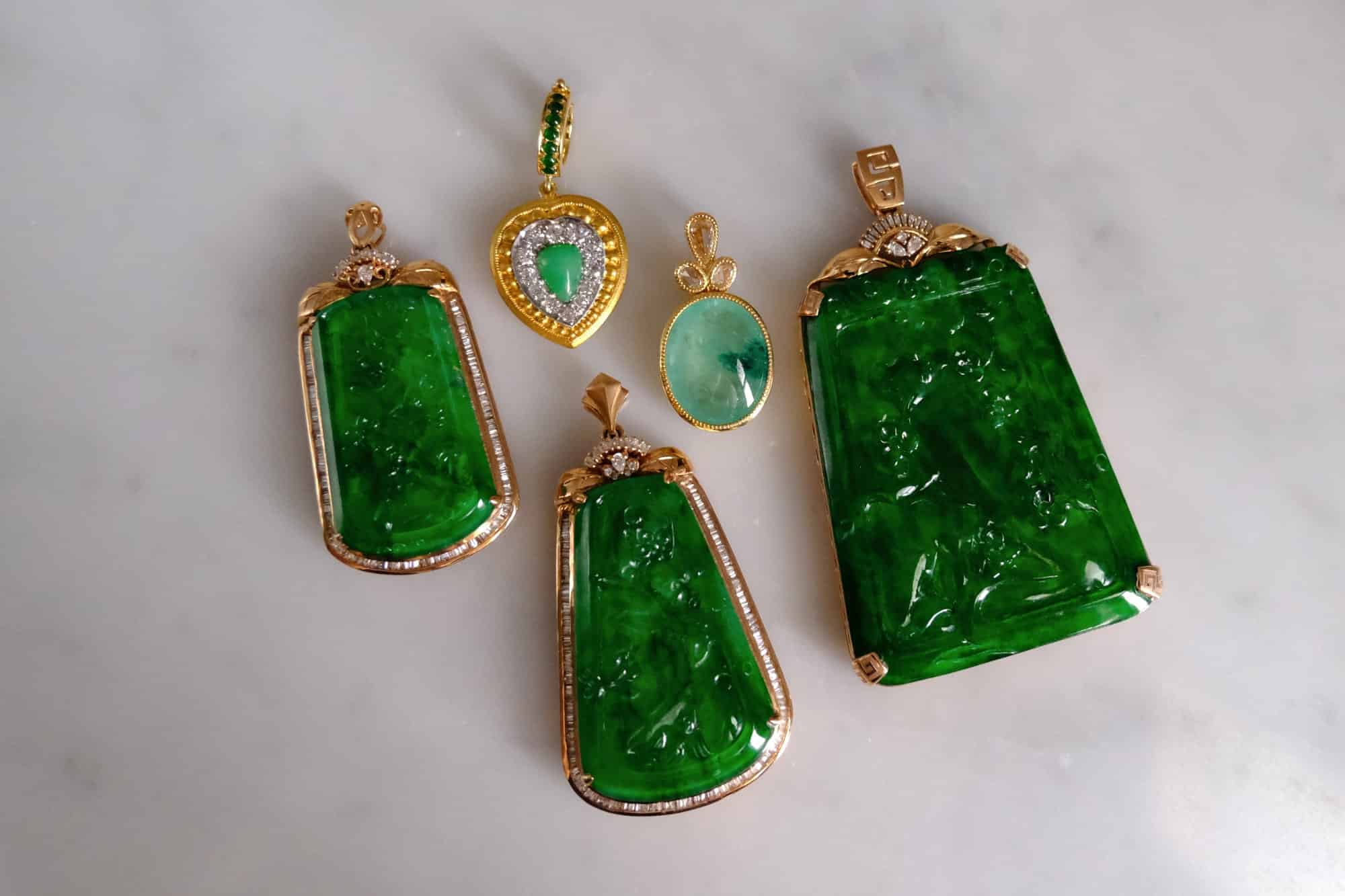 Vintage Carved Jade Pendant Jade Ornaments | Gem Gardener