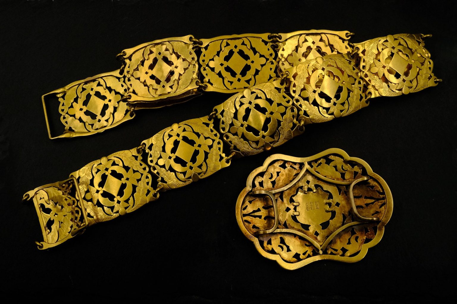 Victorian Chinese Antique Solid Gold Belt 20k | Gem Gardener