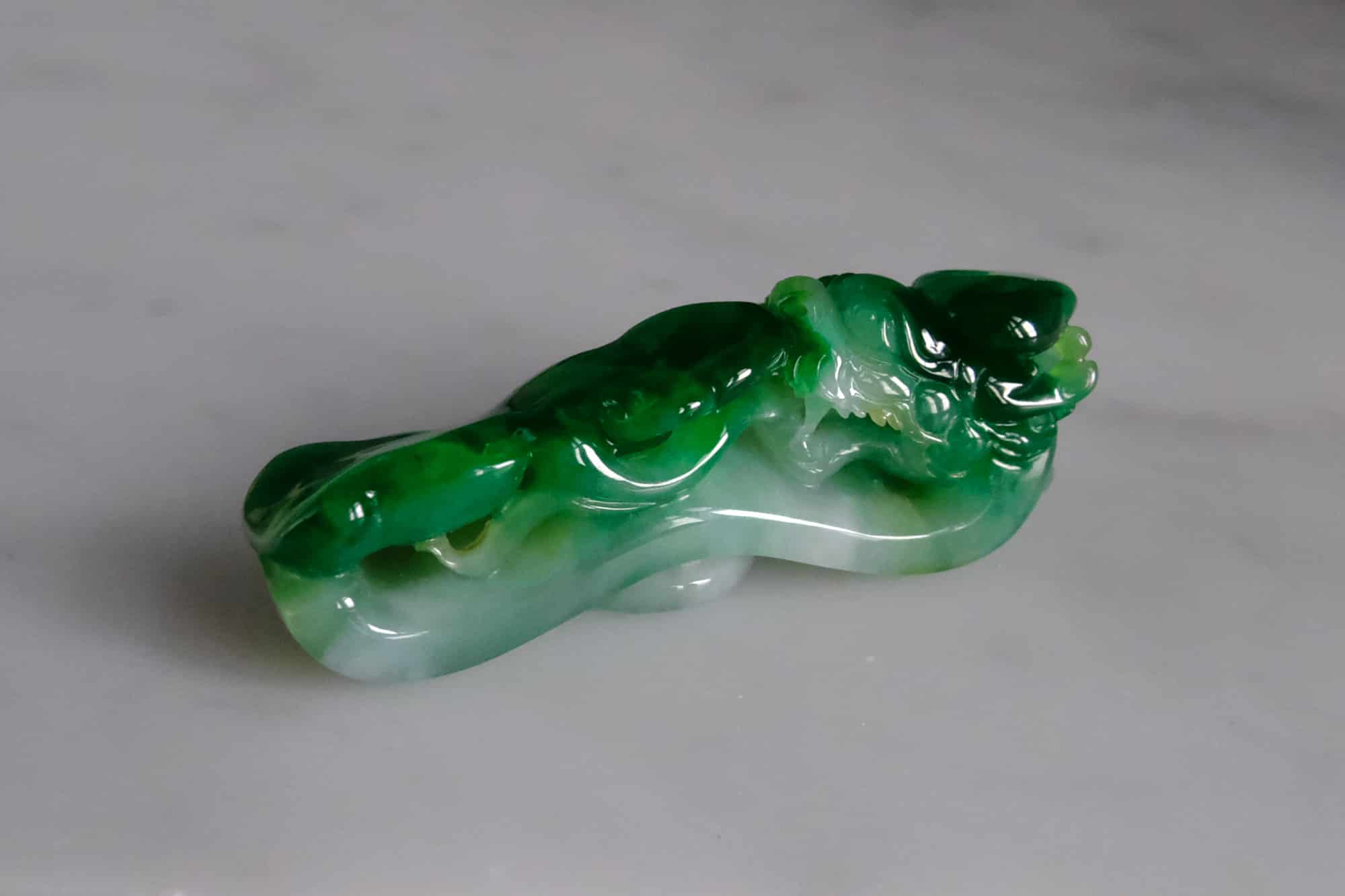 Chinese Jade Dragon Belt Hook Carving Pendant Late Qing Republican ...