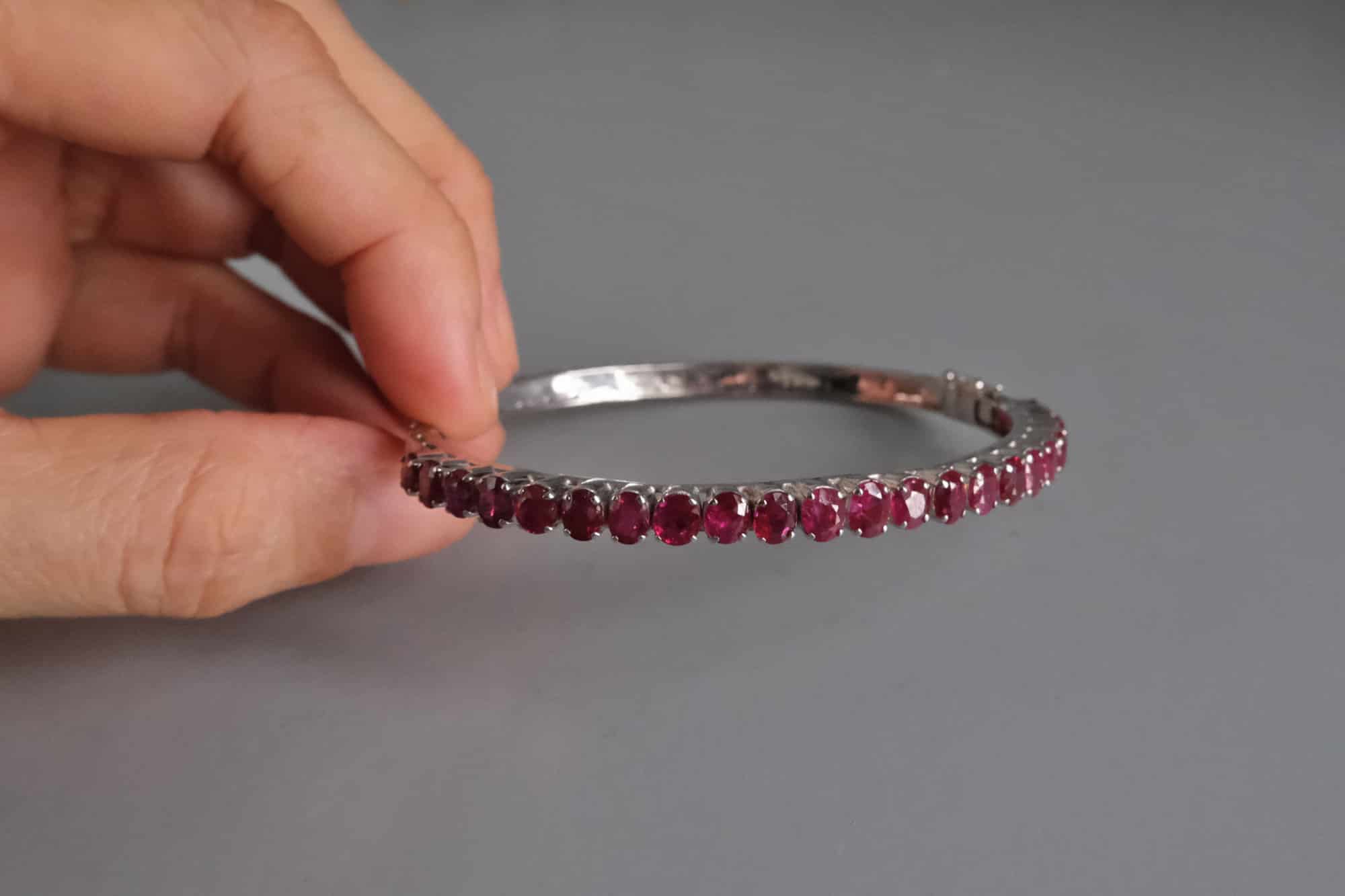 Unheated SET Burmese Ruby Necklace Bangle 18k | Gem Gardener