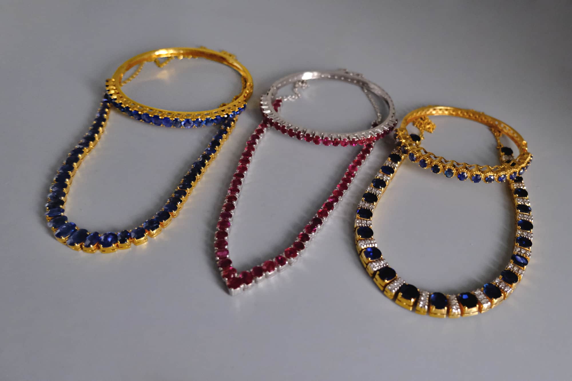 Unheated SET Burmese Ruby Necklace Bangle 18k | Gem Gardener
