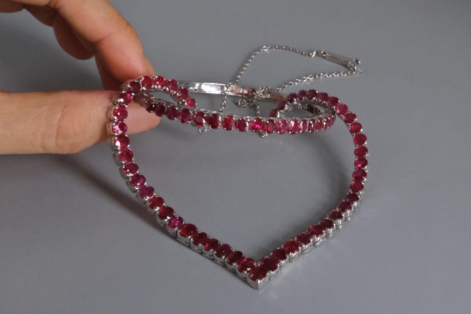 Unheated SET Burmese Ruby Necklace Bangle 18k | Gem Gardener