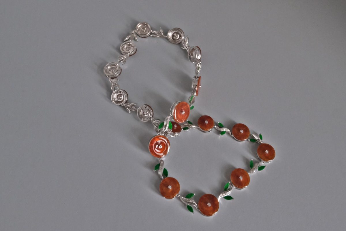 Translucent Natural Red Jade Necklace 18k | Gem Gardener