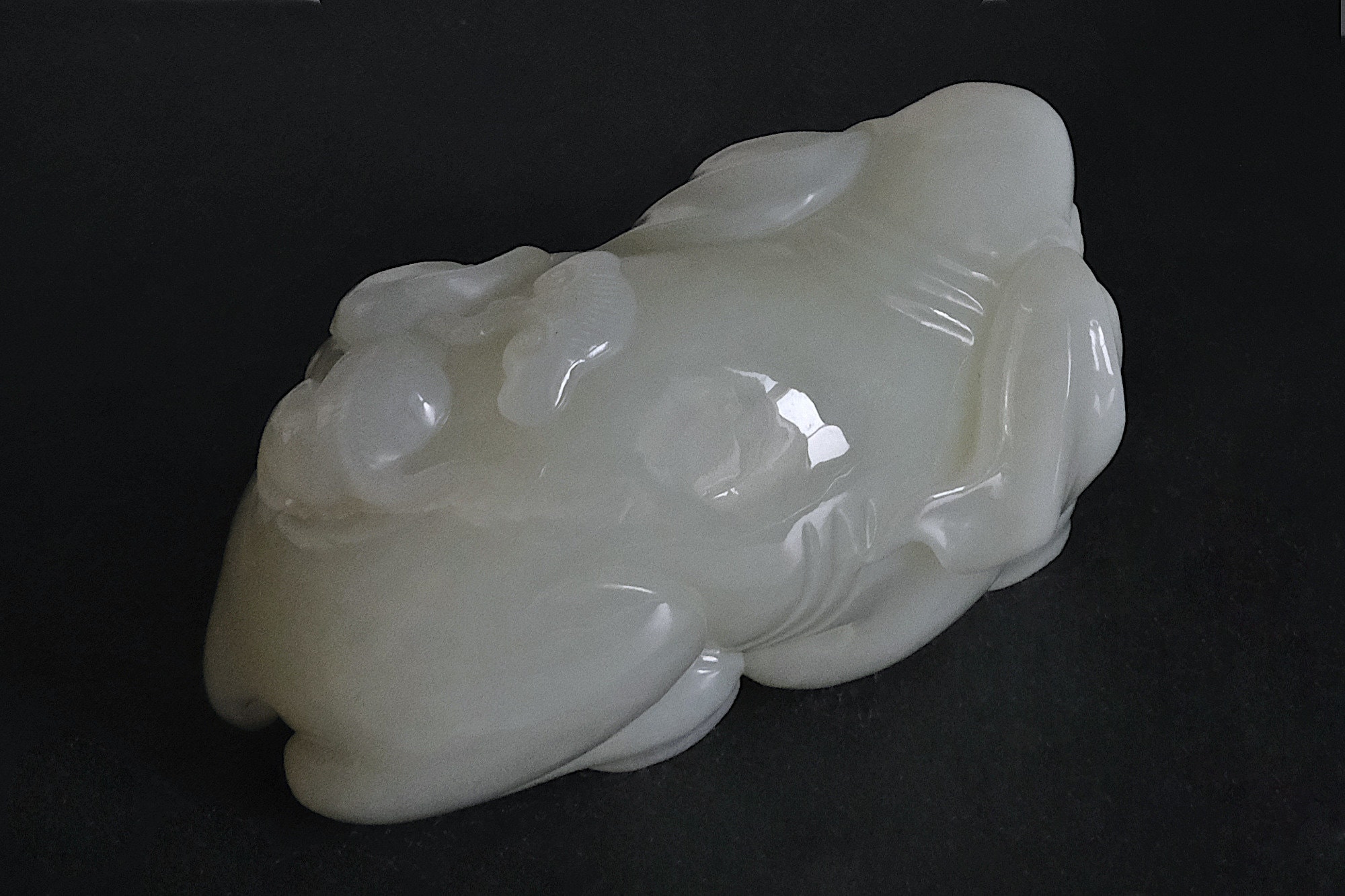 Creamy Nephrite Jade Elephant Carving Vintage | Gem Gardener