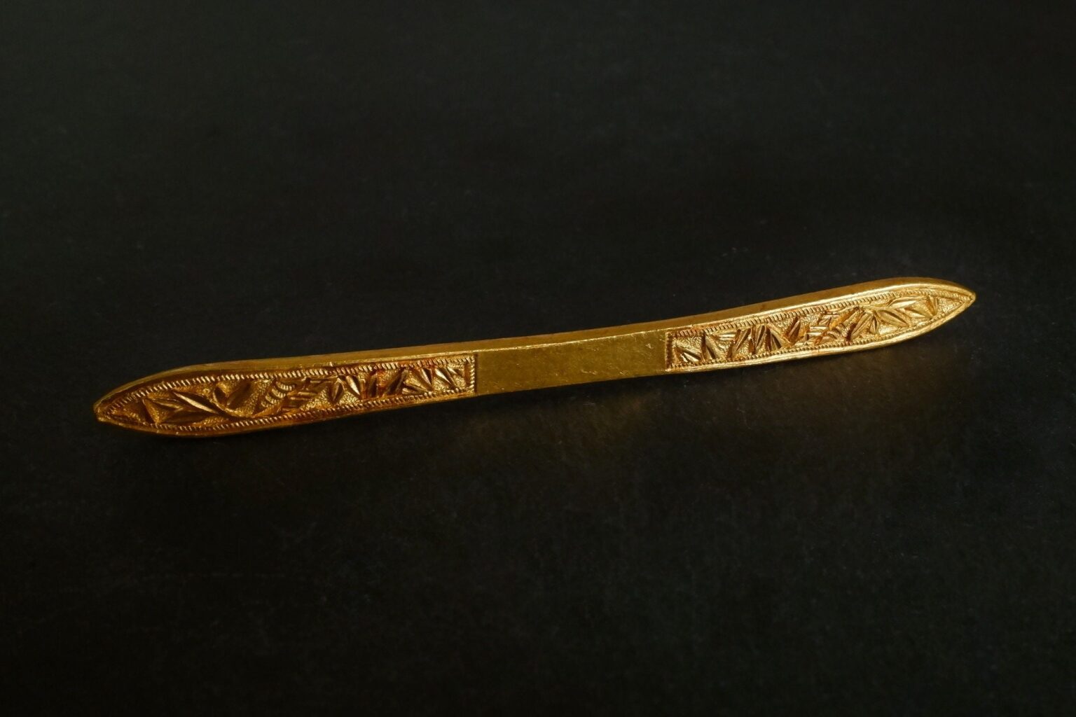 Antique 24k Solid Gold Chinese Hair Bun Stick | Gem Gardener