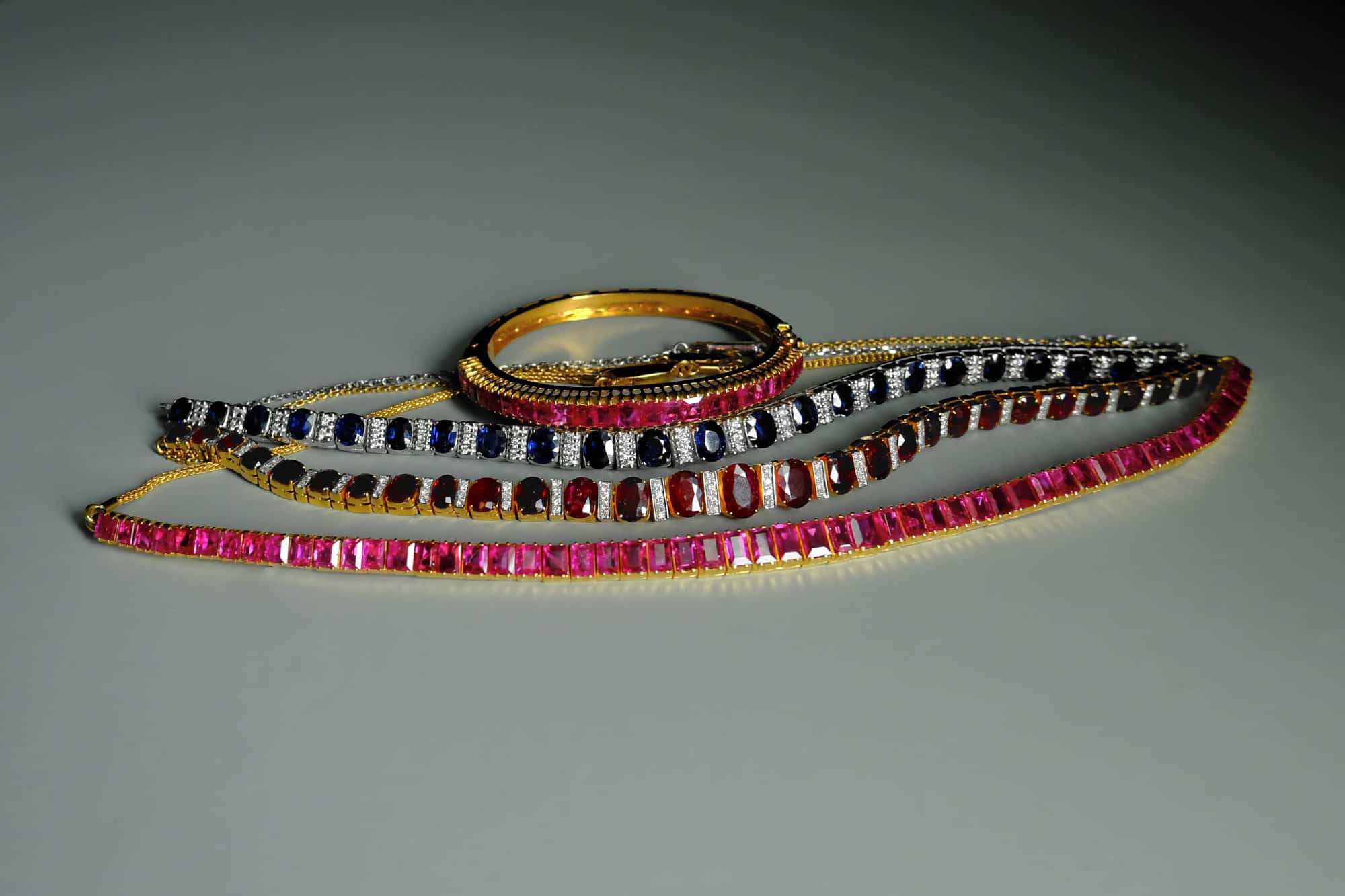 Unheated Burma Ruby Necklace Bangle Emerald Cut 22k Vintage | Gem Gardener