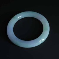 Glow Lavender Green Jade Bangle 58mm | Gem Gardener
