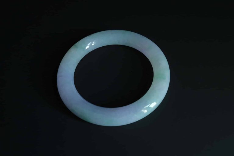 Glow Lavender Green Jade Bangle 58mm | Gem Gardener