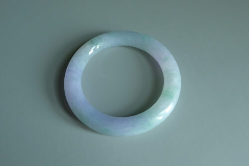 Glow Lavender Green Jade Bangle 58mm | Gem Gardener