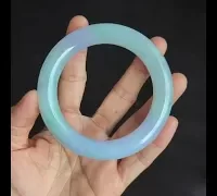 Glow Lavender Green Jade Bangle 58mm | Gem Gardener