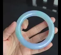 Glow Lavender Green Jade Bangle 58mm | Gem Gardener