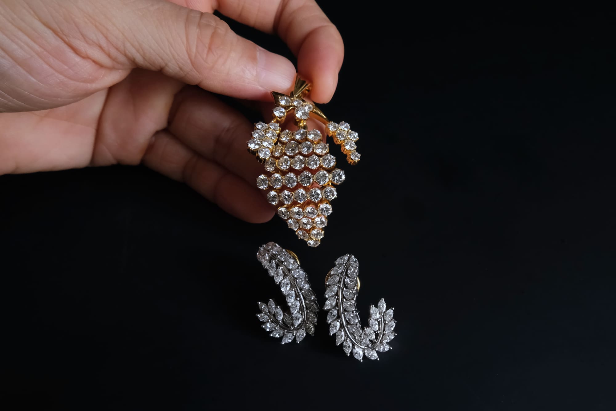 6ctw Antique Large Diamond Pendant 20k Chinese | Gem Gardener