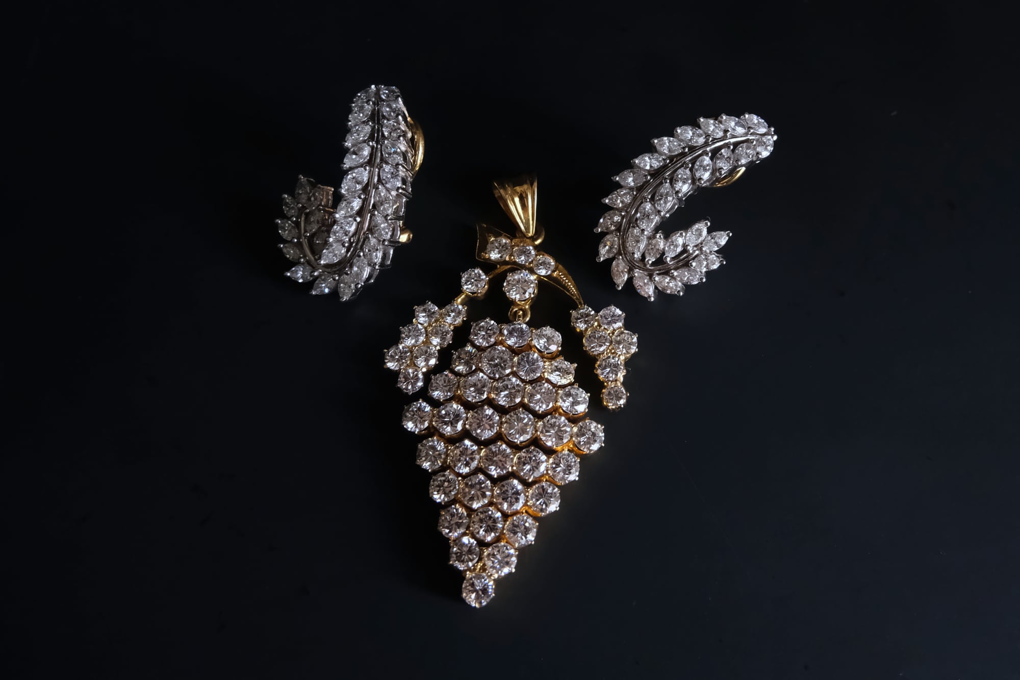 6ctw Antique Large Diamond Pendant 20k Chinese | Gem Gardener